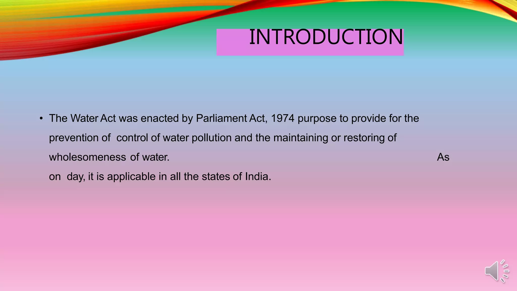 Water act | PPTX