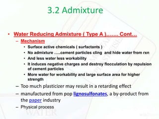 Water & Admixture | PPTX | Chemistry | Science