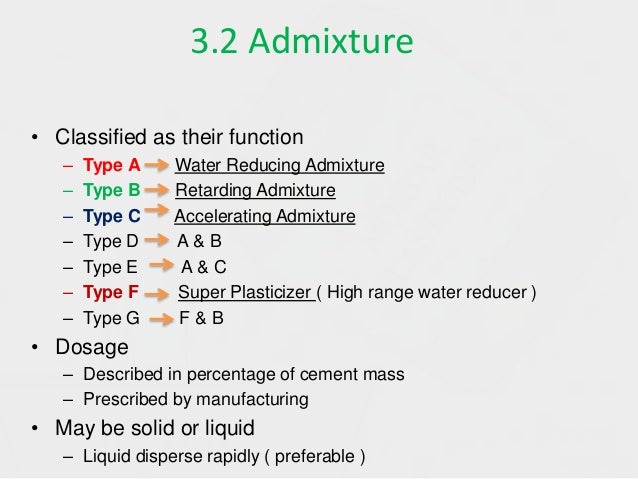 Water & Admixture