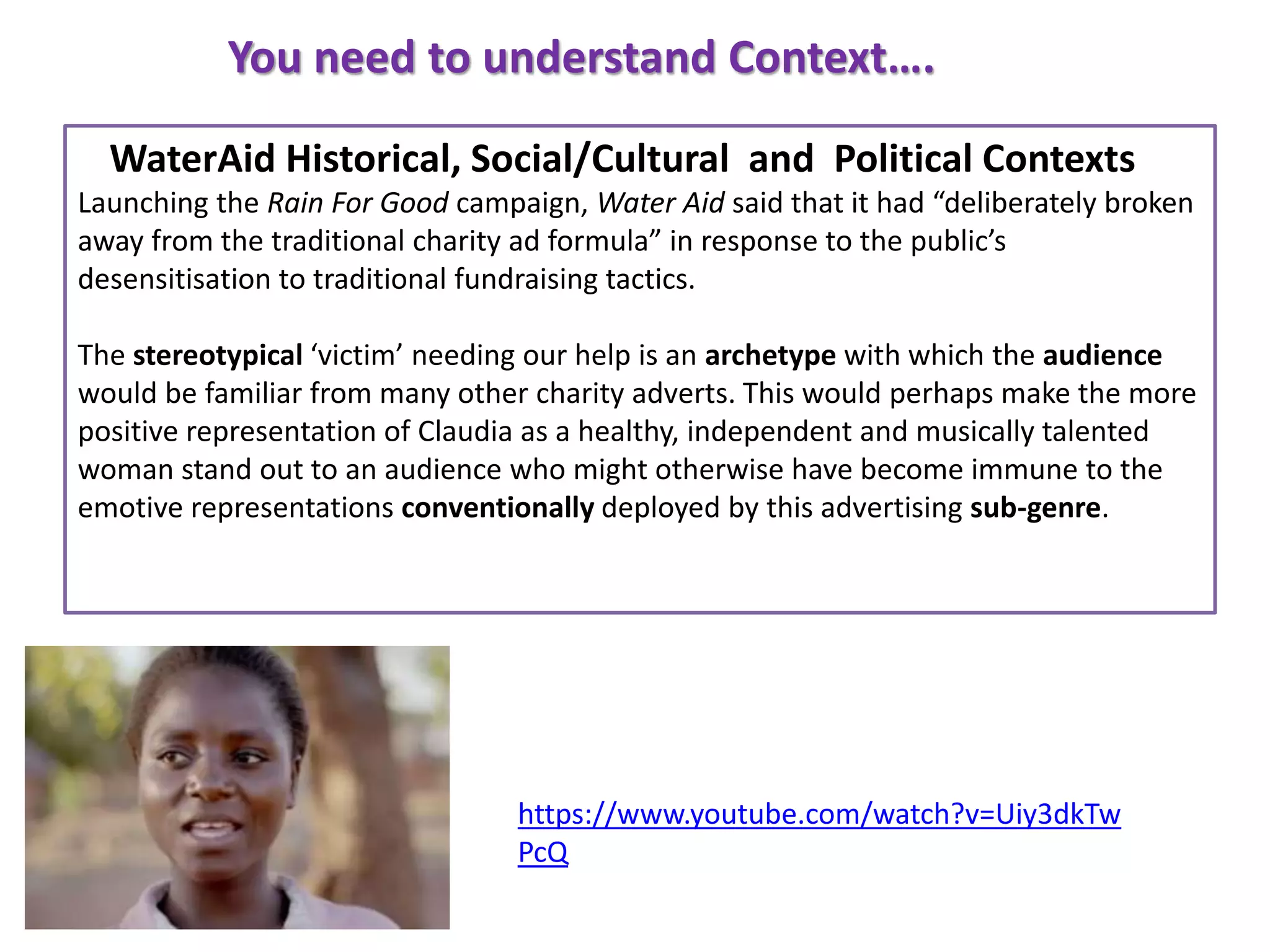 Water aid and representation | PPTX