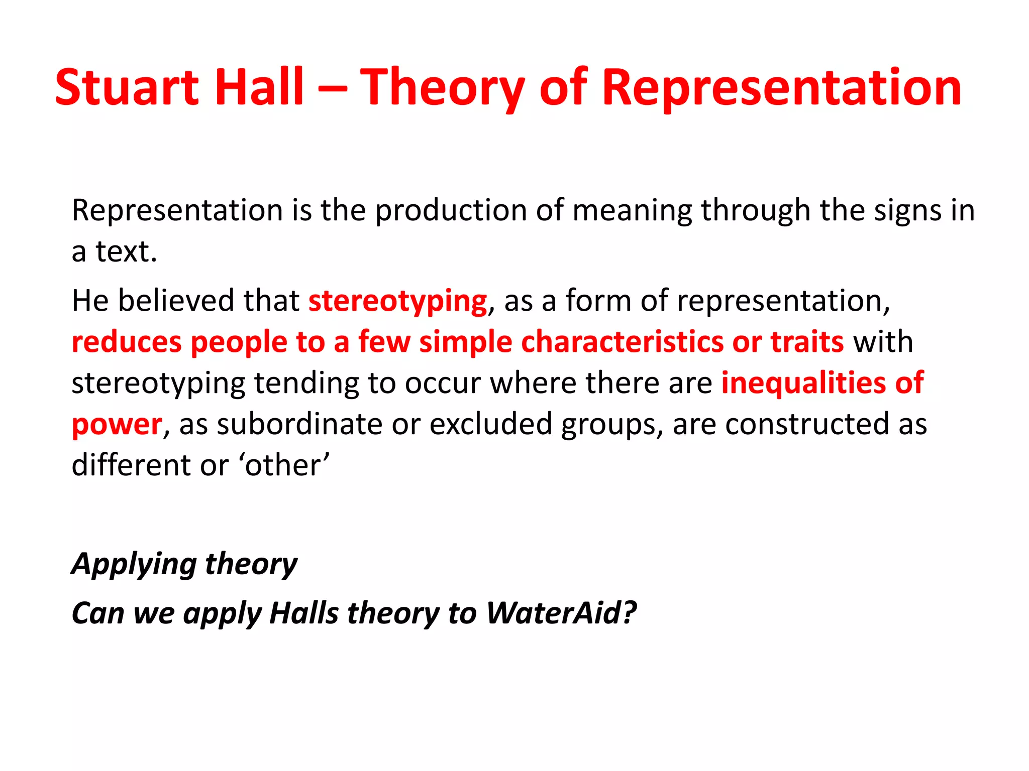 Water aid and representation | PPTX