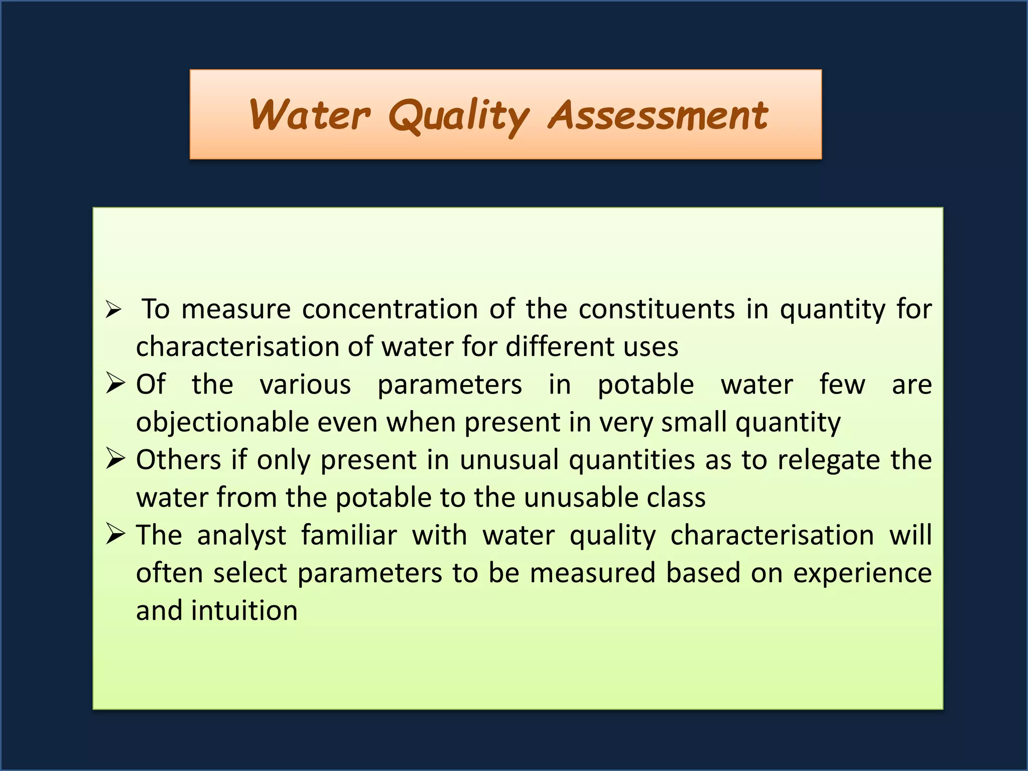 Water analysis and testing | PPTX