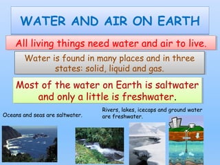 Water and air on earth | PPT