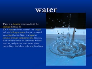 Water and blue color | PPT