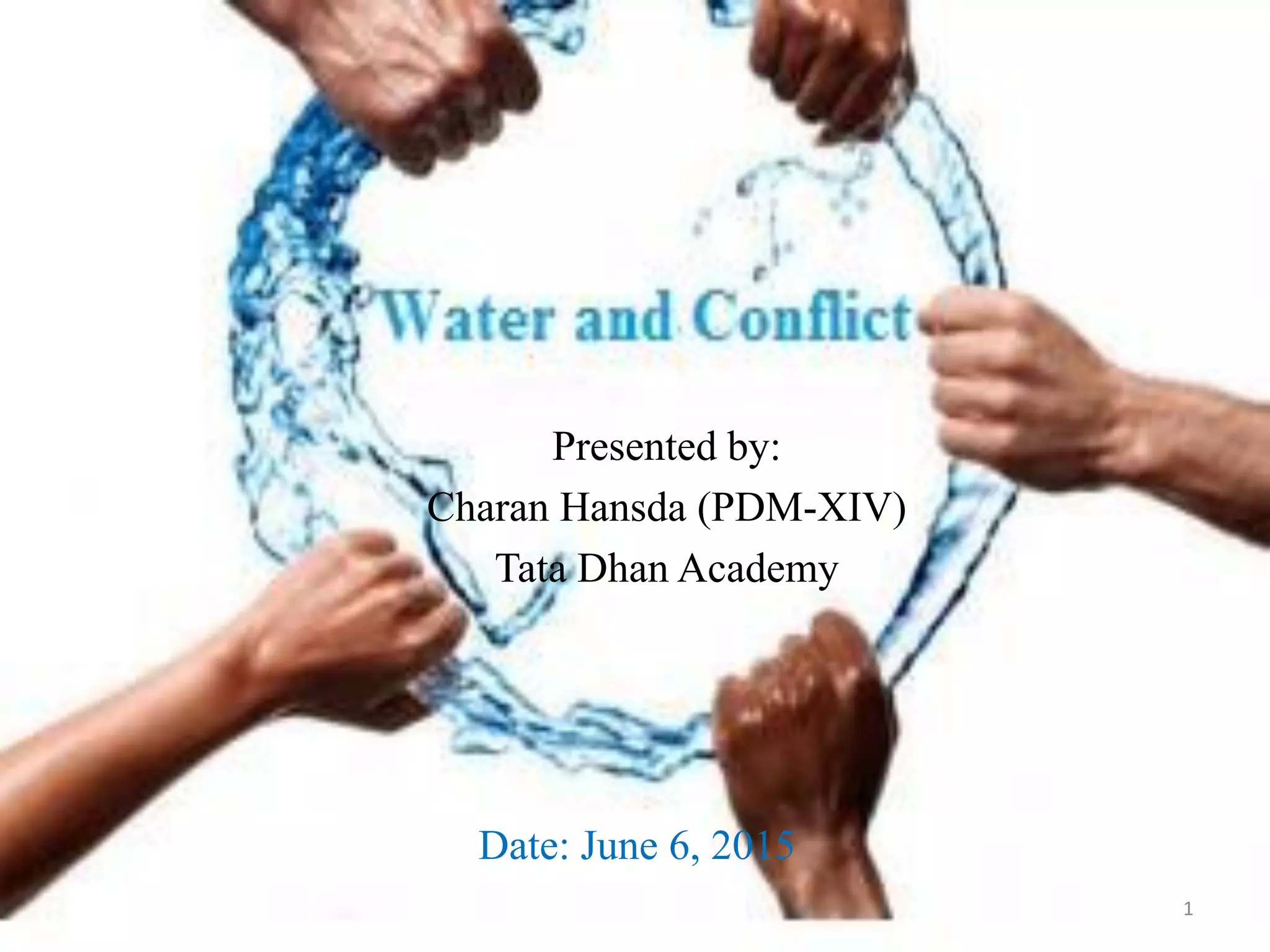 Water and conflict in india ppt | PDF
