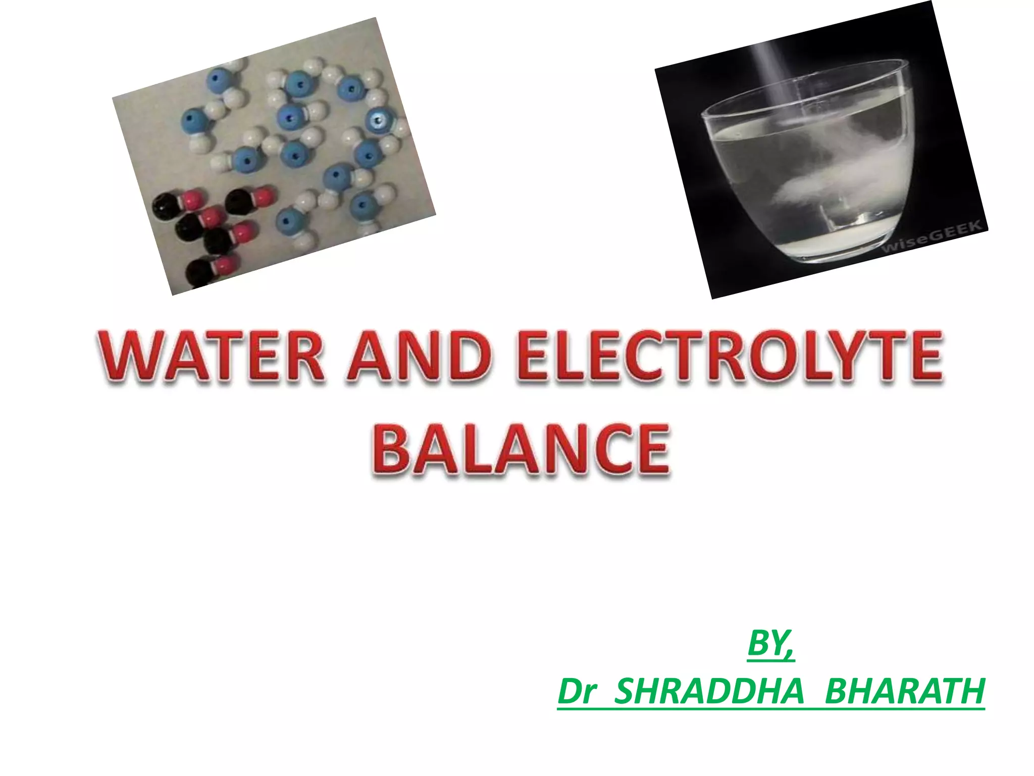 Water and electrolyte balance | PPTX