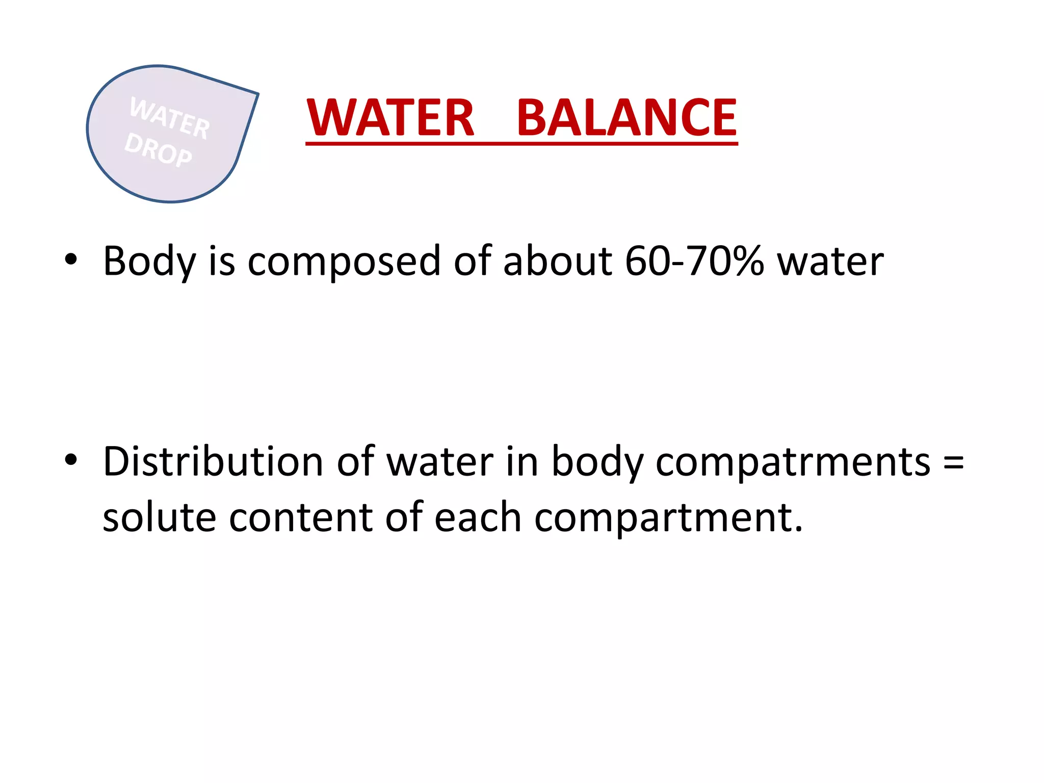 Water and electrolyte balance | PPTX