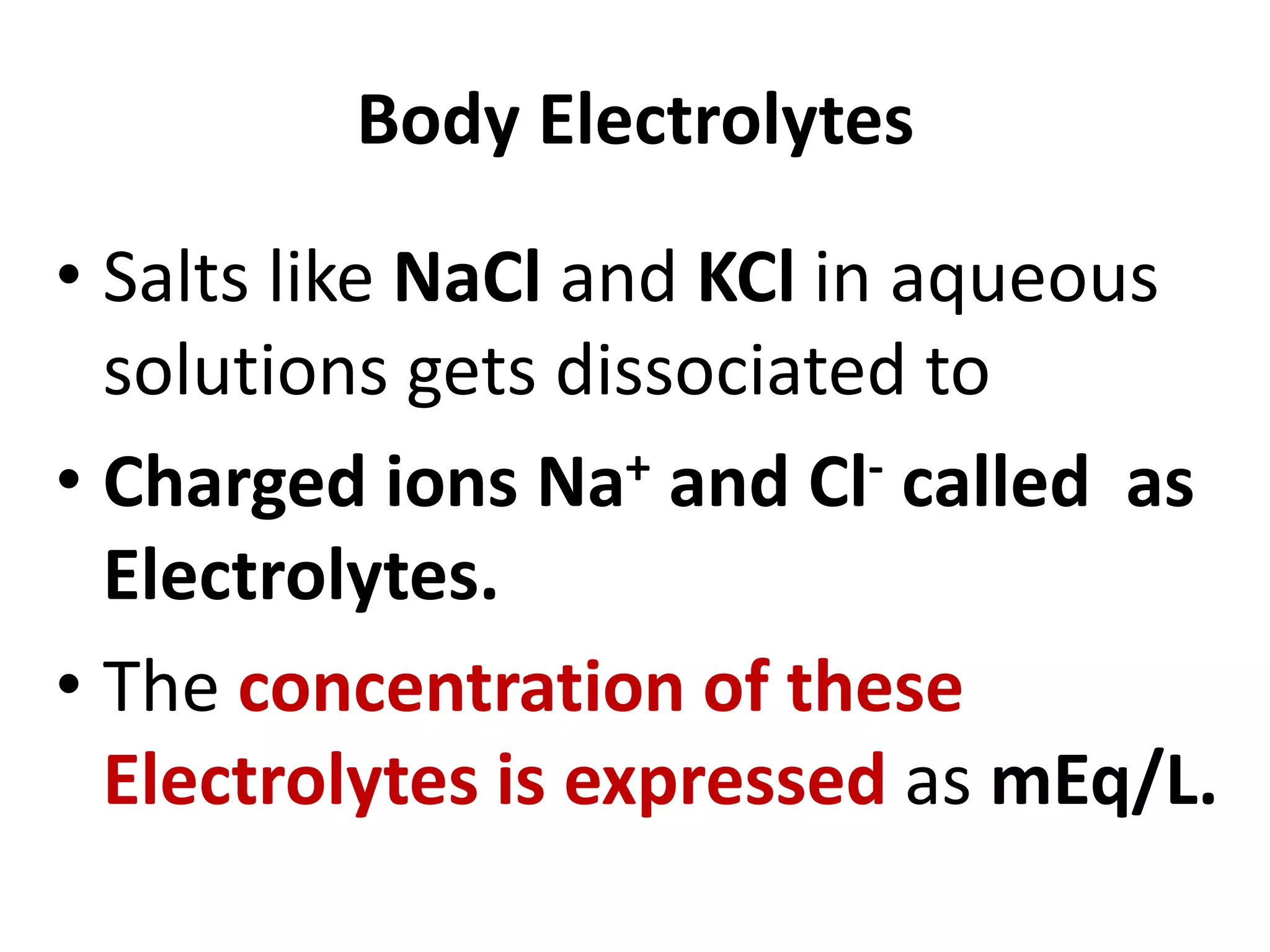 Water and electrolytes balance and imbalance in human body | PPTX