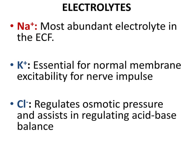 Water and electrolytes balance and imbalance in human body | PPTX