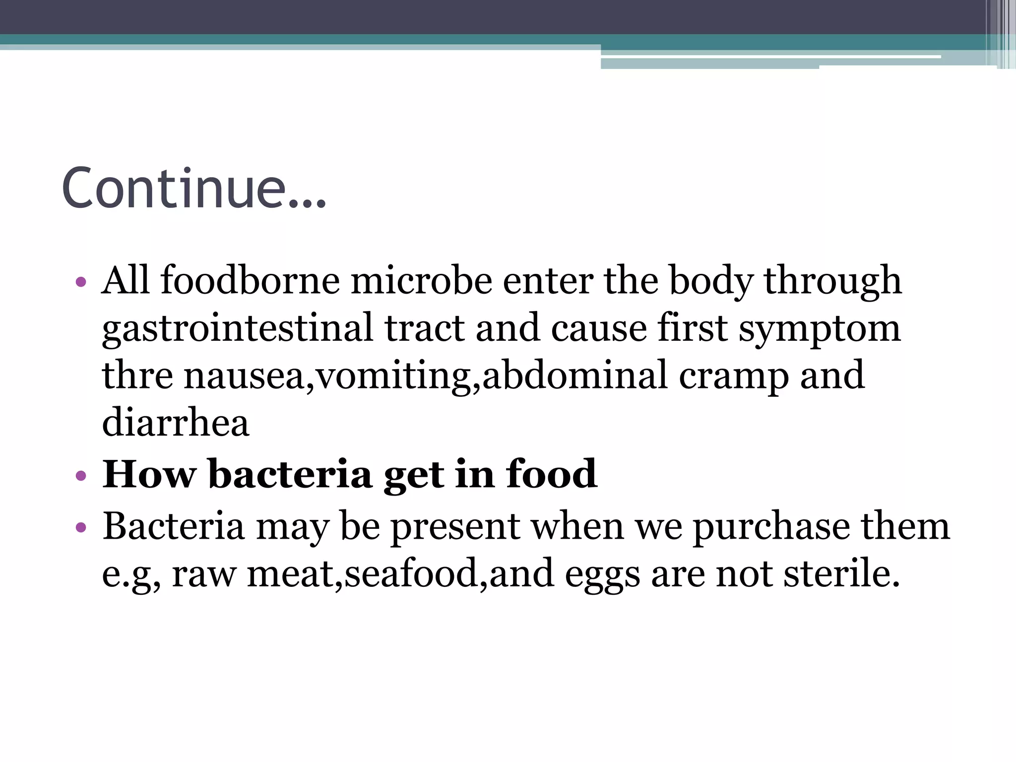 Water and food borne bacterial diseases | PPTX