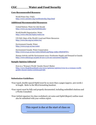 Water and food security | PDF