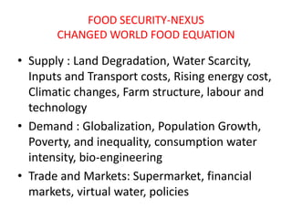 Water and Food Security Nexus Regional Gap Analysis | PPTX