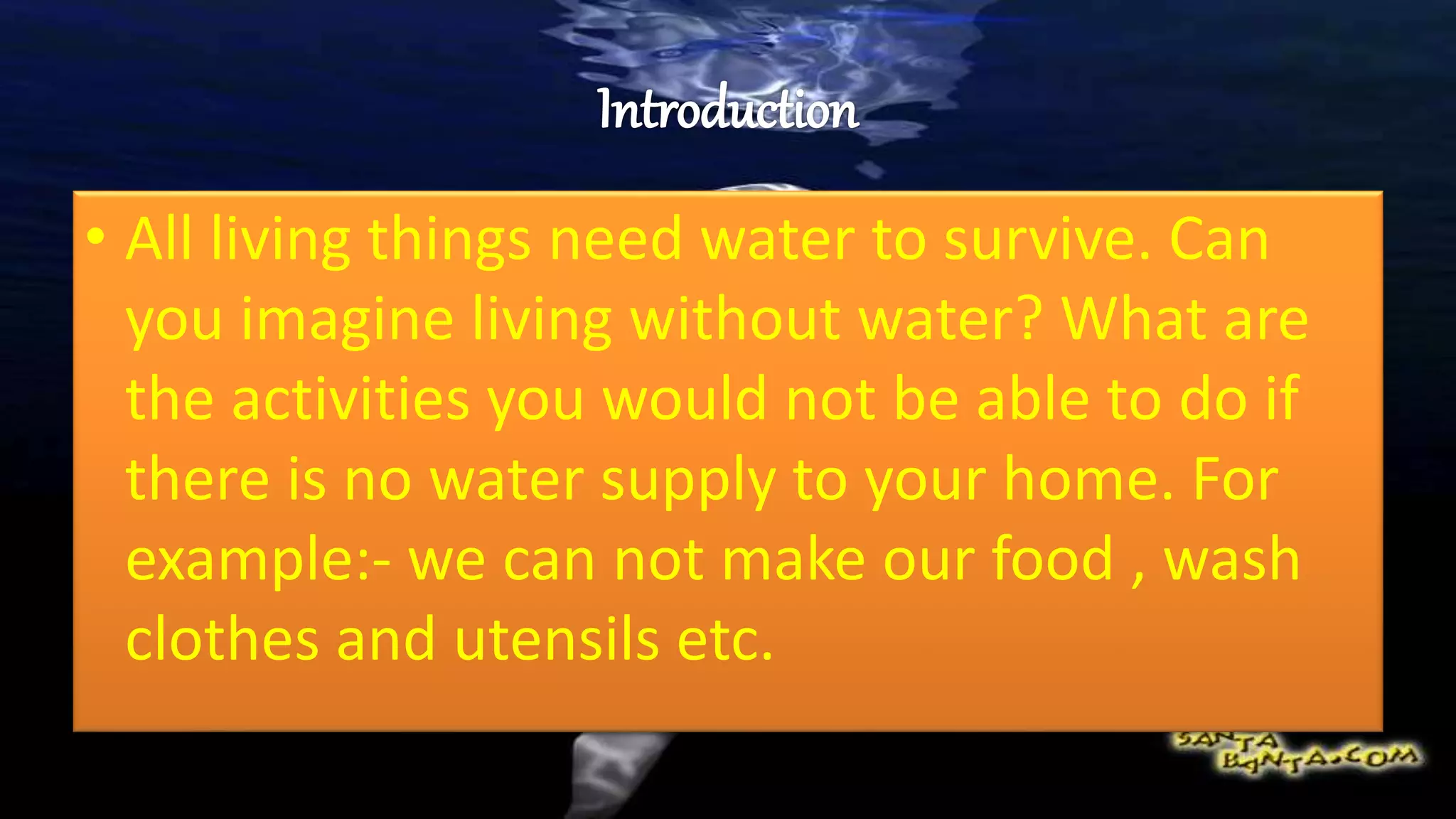 Water and its importance | PPTX