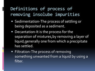 Water and its impurities | PPTX