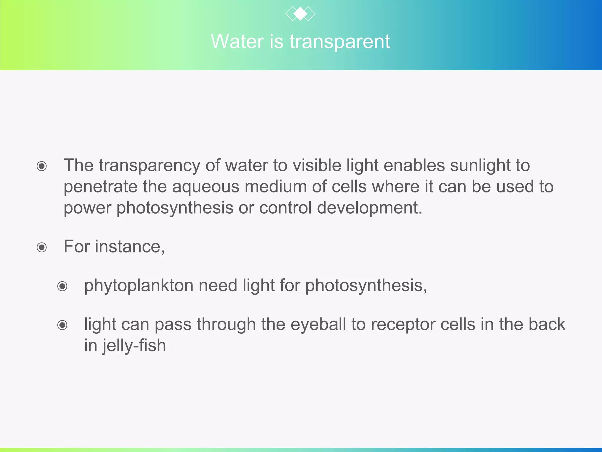 Water and its properties | PPTX