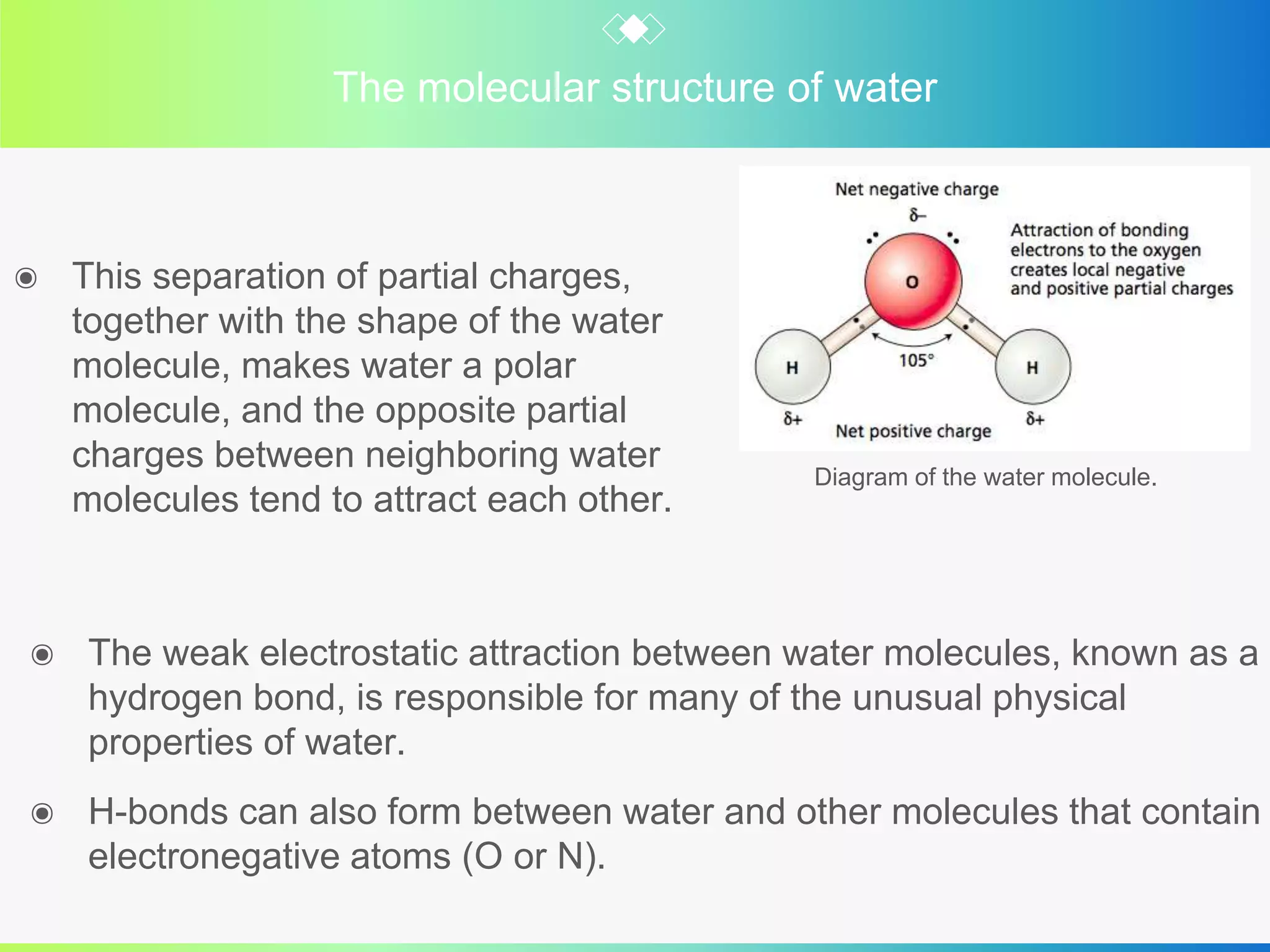 Water and its properties | PPTX