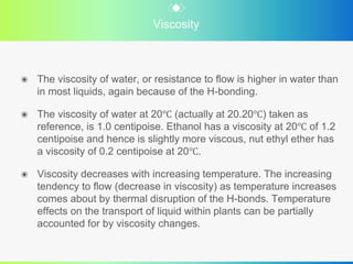 Water and its properties | PPTX