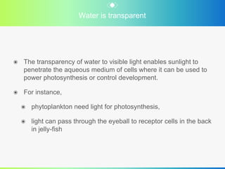 Water and its properties | PPTX