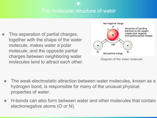 Water and its properties | PPTX