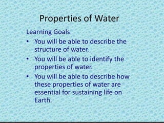 water and its properties.pdf 12 property | PDF