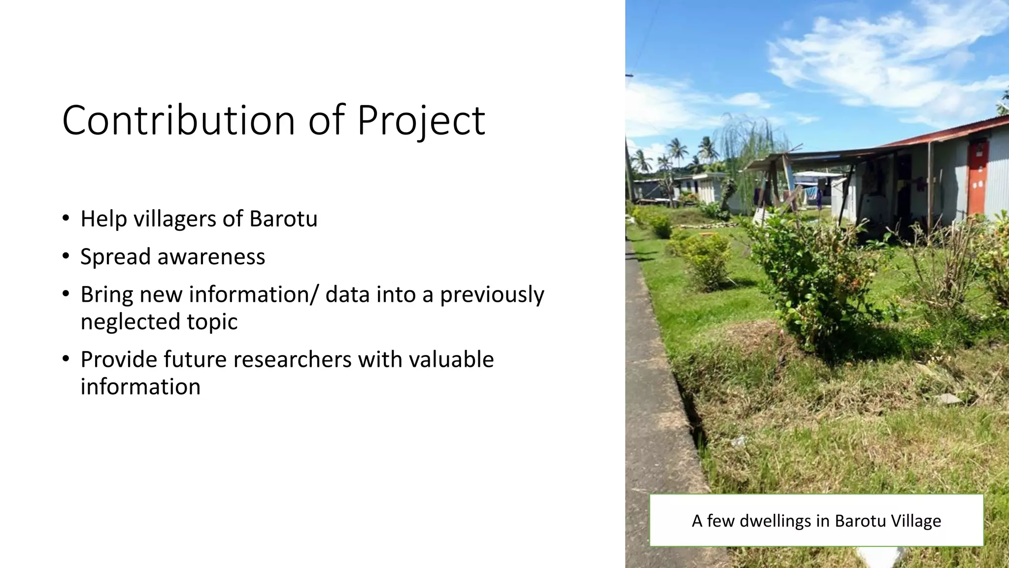 Water and Sanitation in the Fiji Islands - Barotu Village | PDF