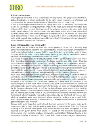 Water and steam chemistry deposits and corrosion- | PDF