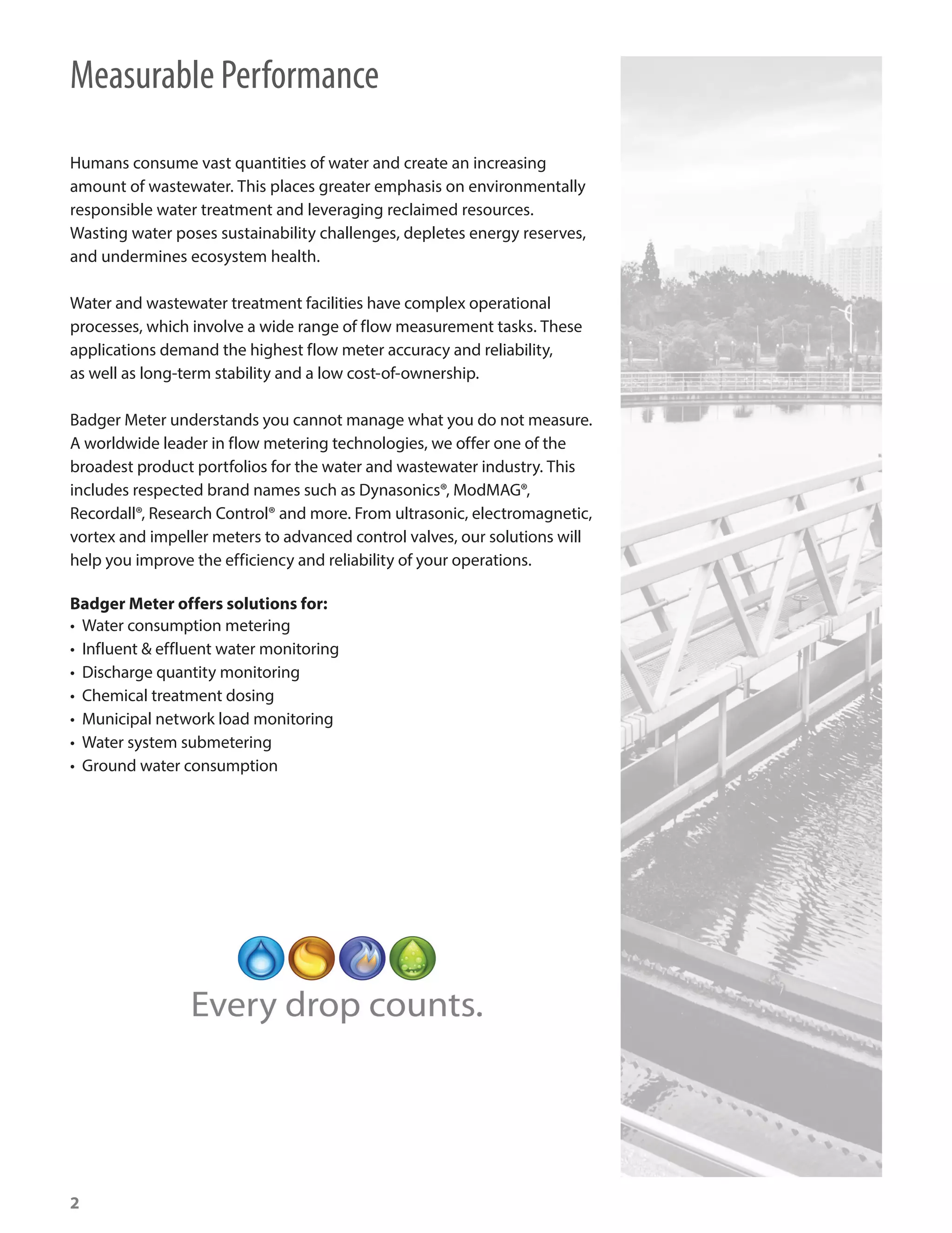 Water and wastewater brochure badger meter | PDF