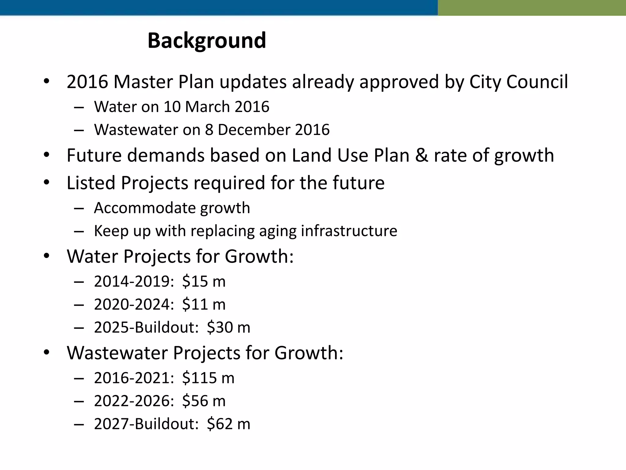Water and Wastewater System Master Plans | PPTX