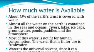 Water and Water Cycle PowerPoint Presentation | PPTX