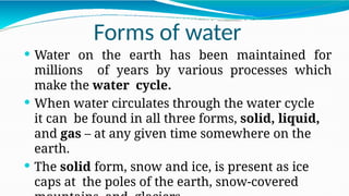 Water and Water Cycle PowerPoint Presentation | PPTX
