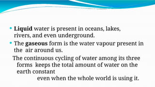 The Water and Water Cycle PowerPoint.pptx