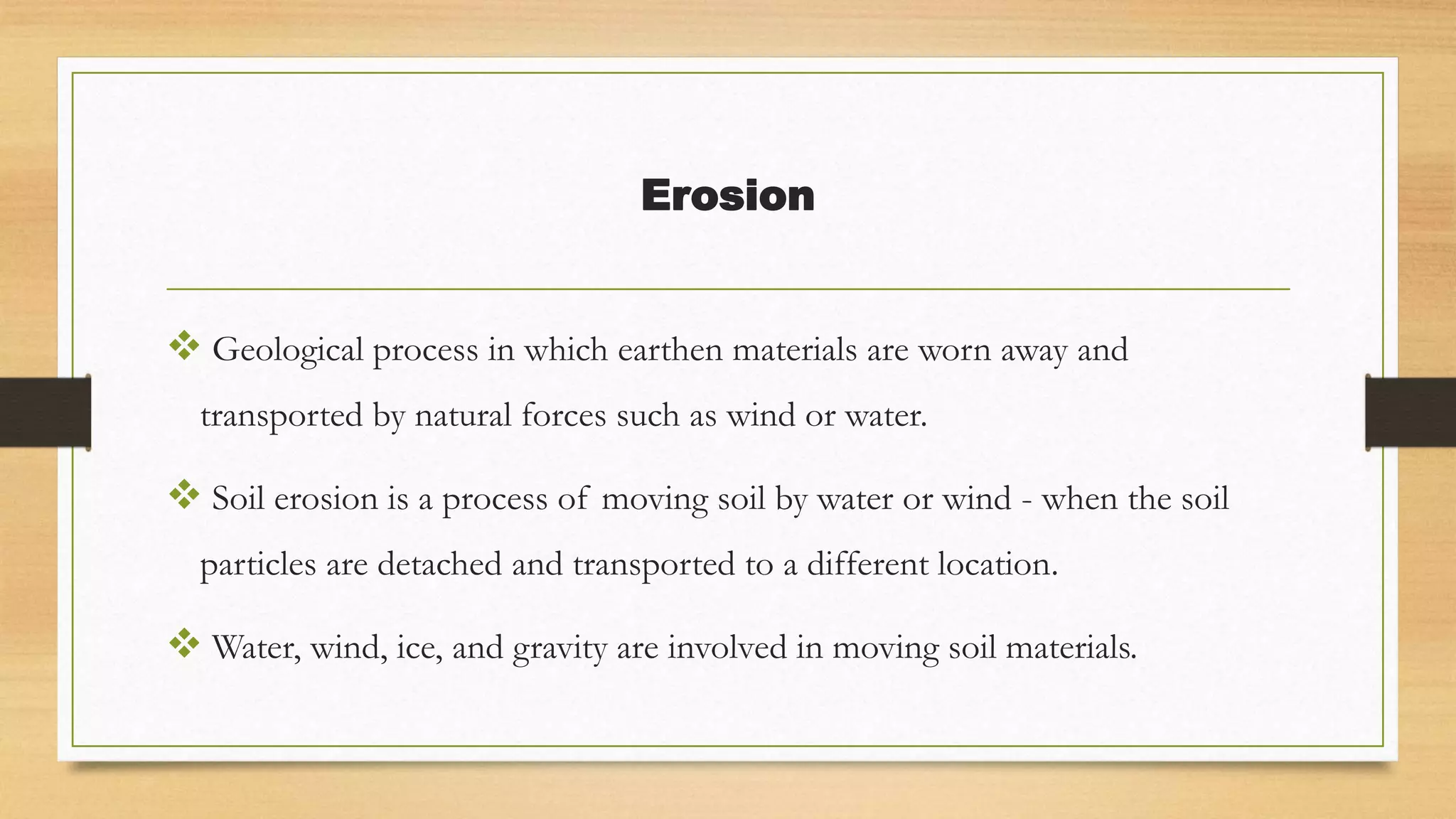 Water and Wind Erosion.pptx | Agriculture | Industries