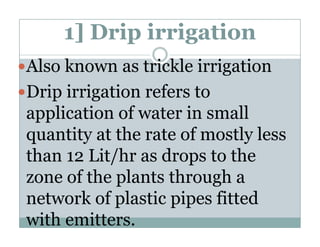Water application methods (part – ii) | PPT