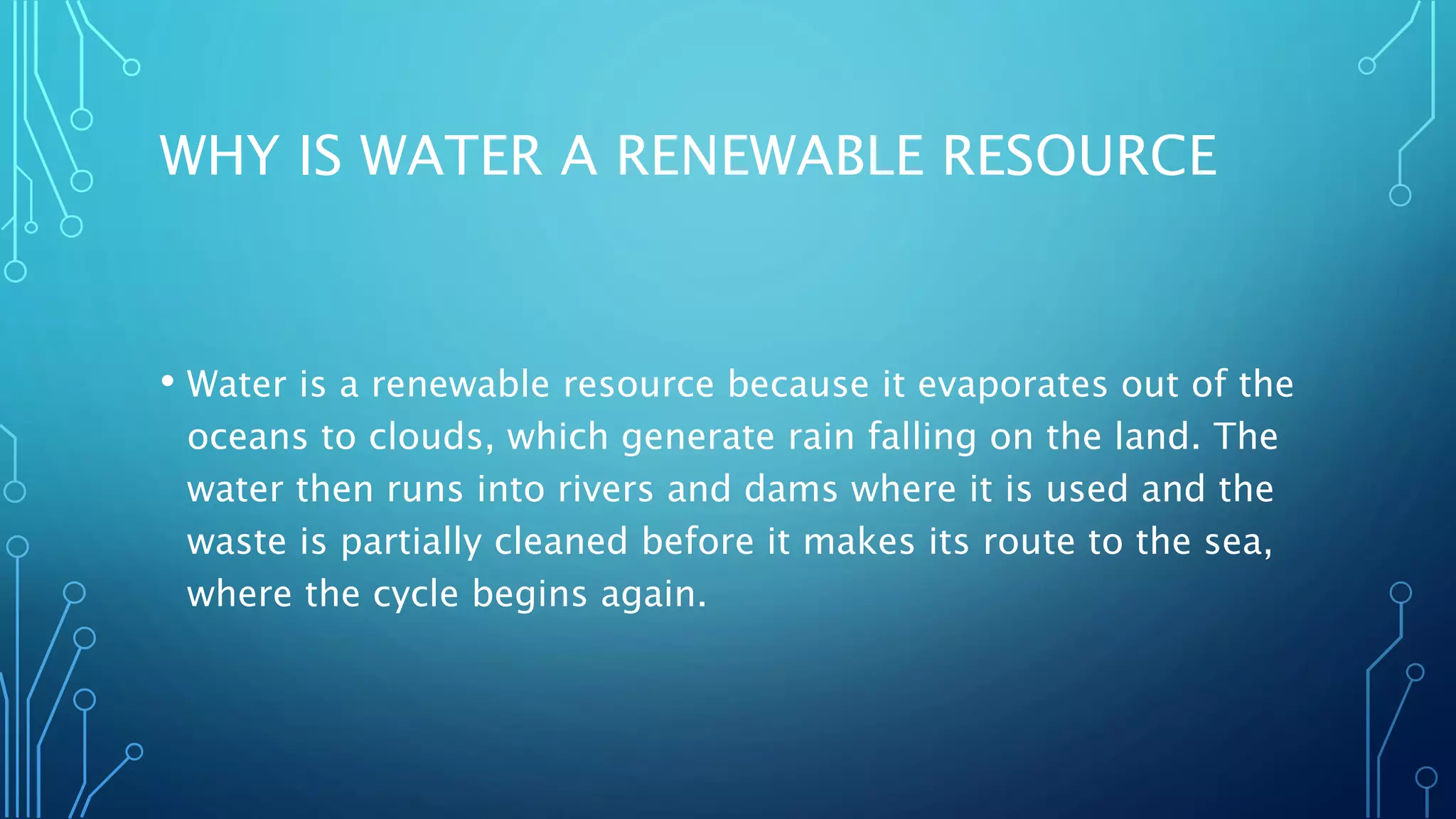 Water, a renewable resource | PDF
