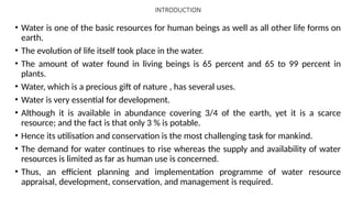 WATER AS A NATURAL RESOURCE & USES .pptx
