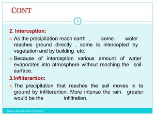 Water as an Ecological Factor by Salman Saeed Lecturer Botany | PPTX