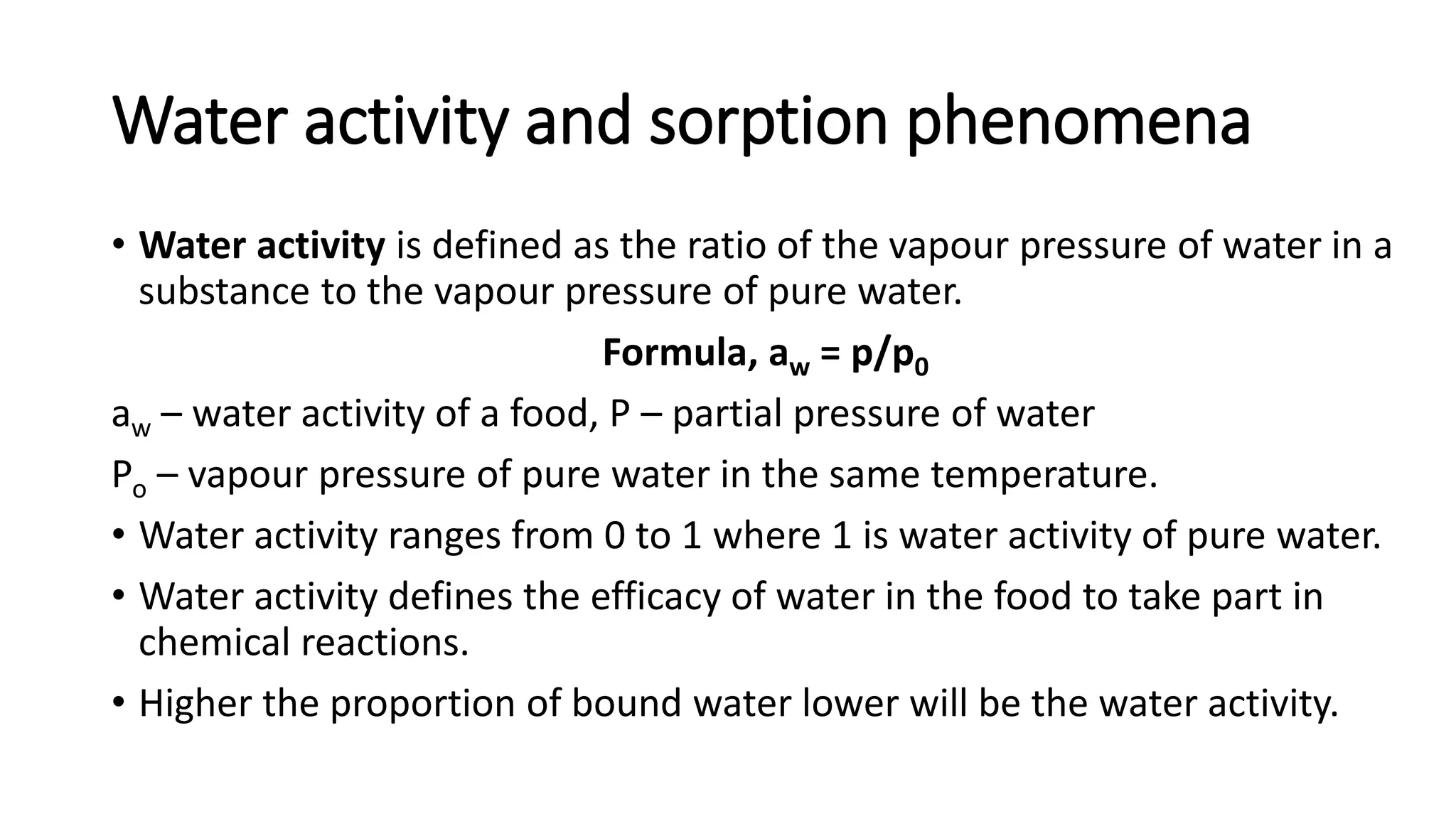 Water - as a nutrient in foods | PPTX