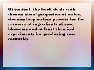 Water as a solvent and extractant the rose flower project endversion-19 ...