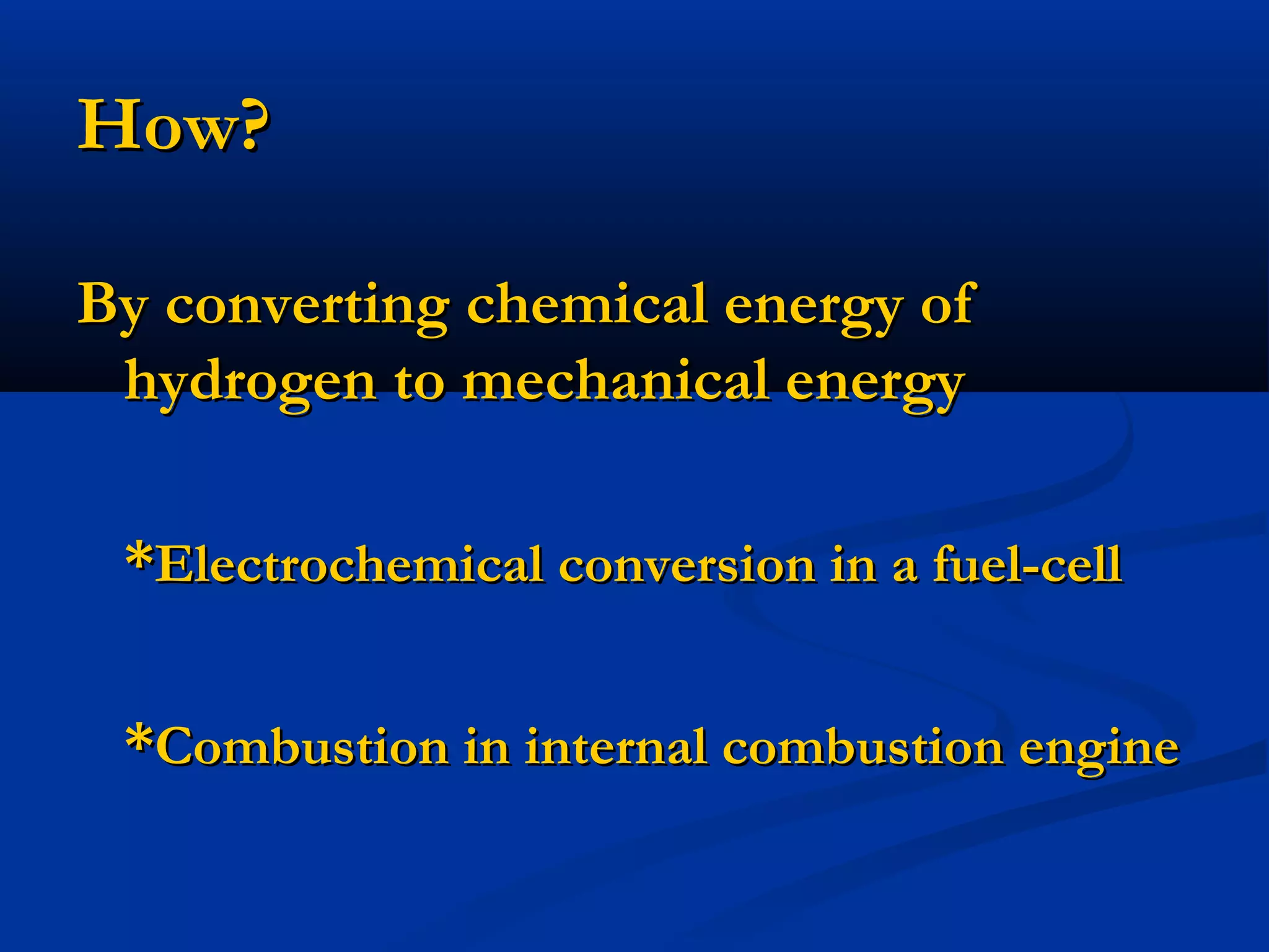 Water as fuel | PPT