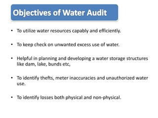 Water audit: A Tool for Assessment of Non-Revenue Water | PDF