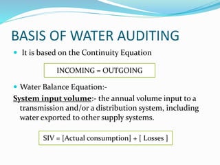 Water auditing | PPTX