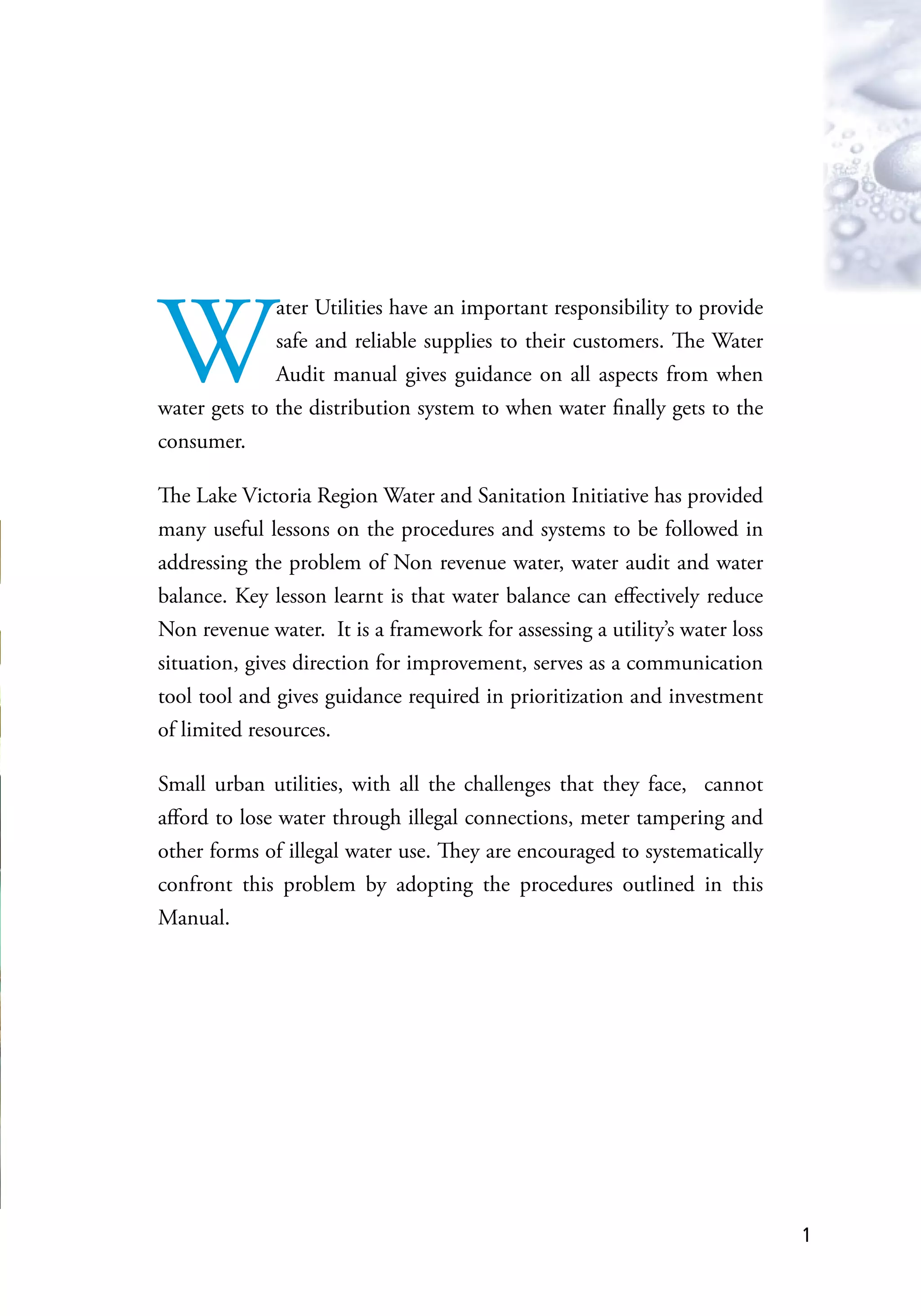 Water audit manual | PDF