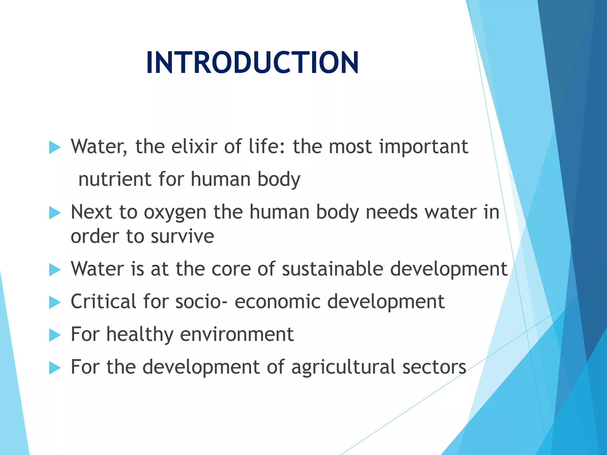Water availability: global and indian scenarios | PPTX