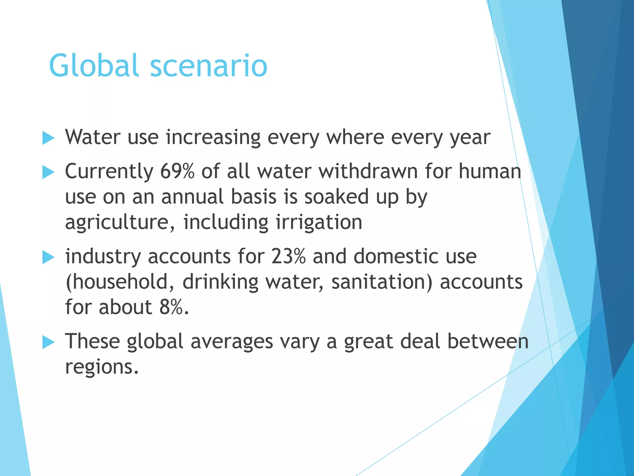 Water availability: global and indian scenarios | PPTX