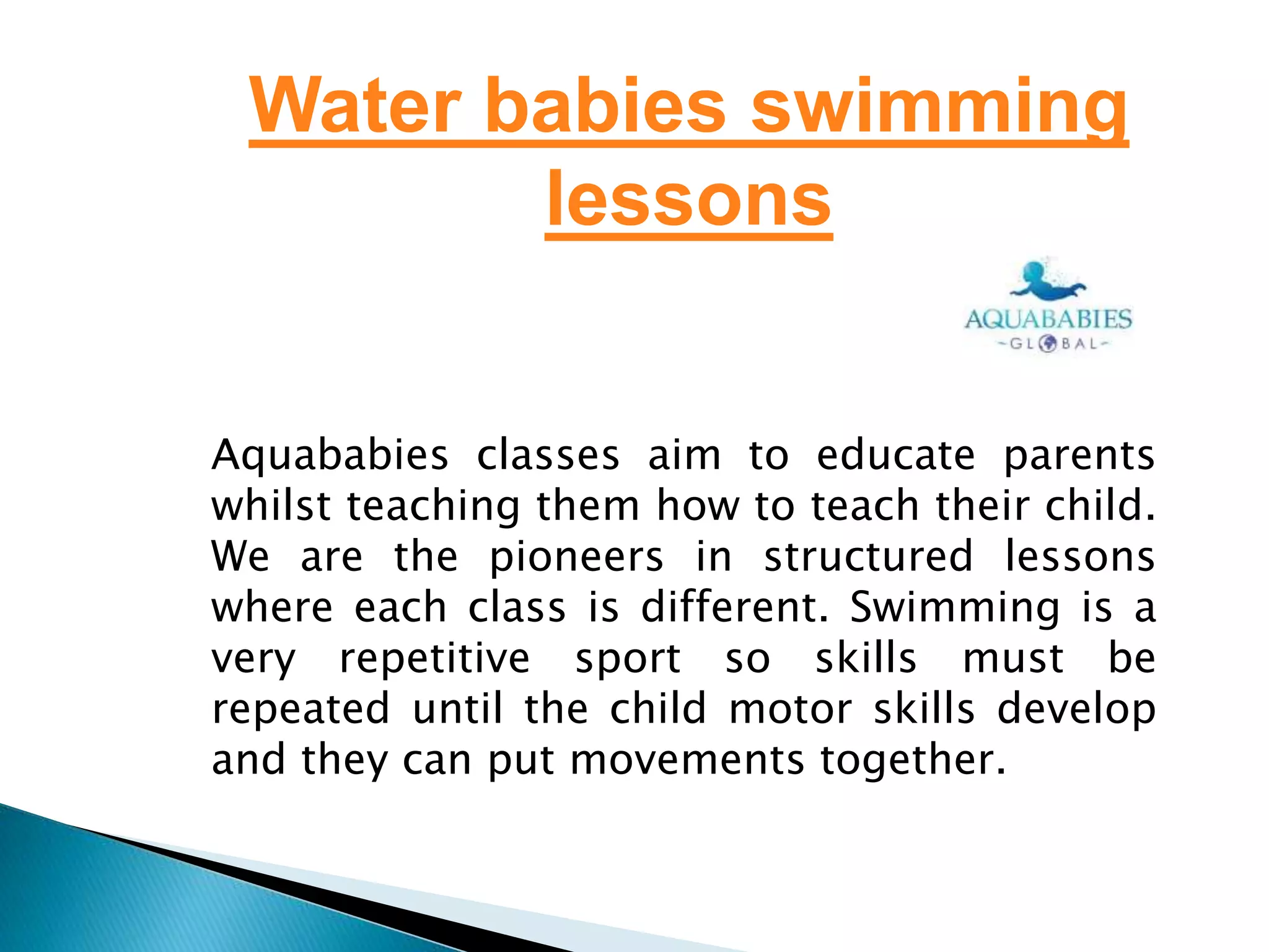 Baby first swimming lesson | PPTX