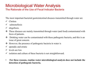 Water bacteriology | PPTX