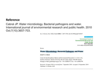Water bacteriology | PPTX