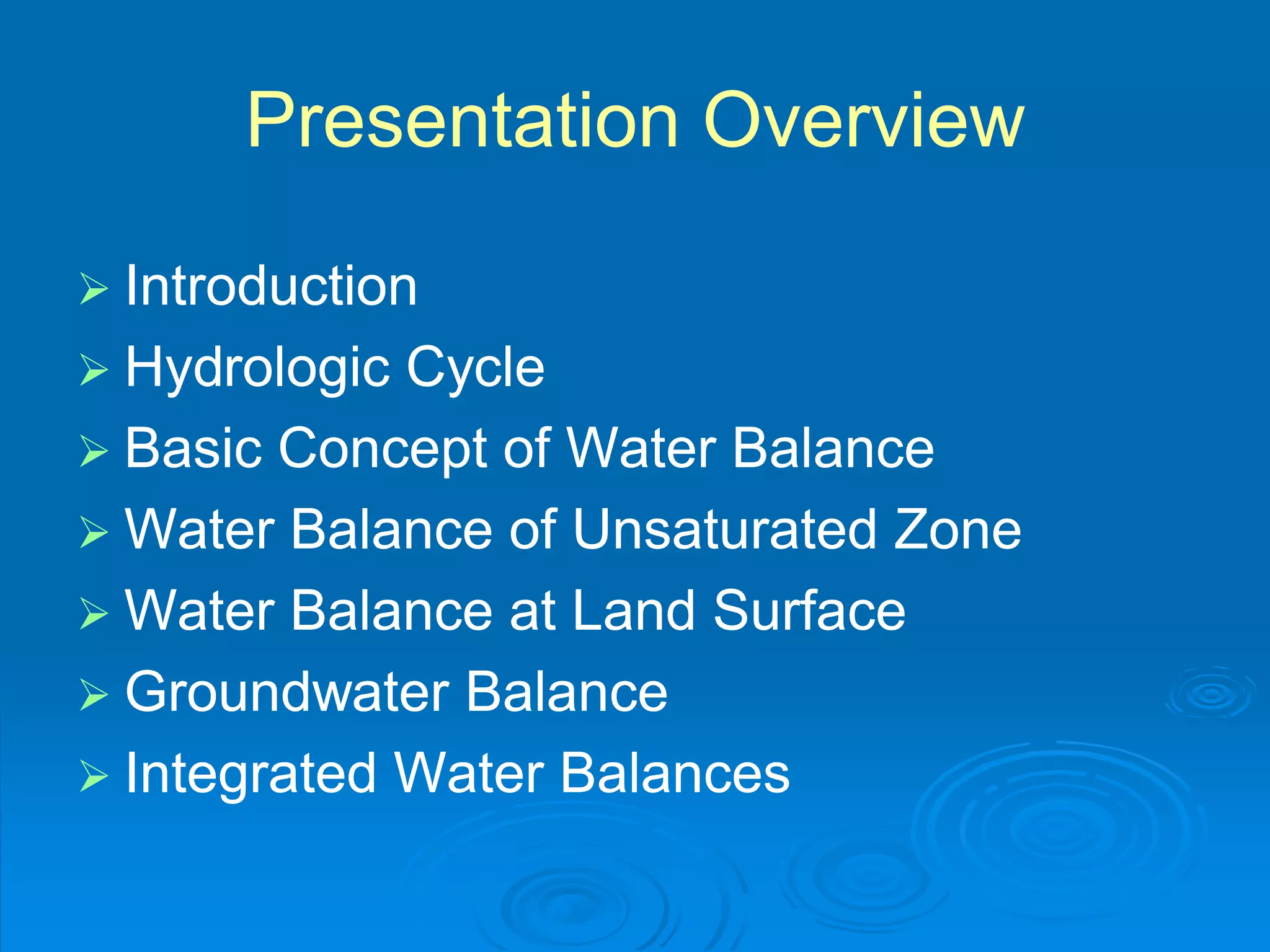 Water Balance Analysis | PDF