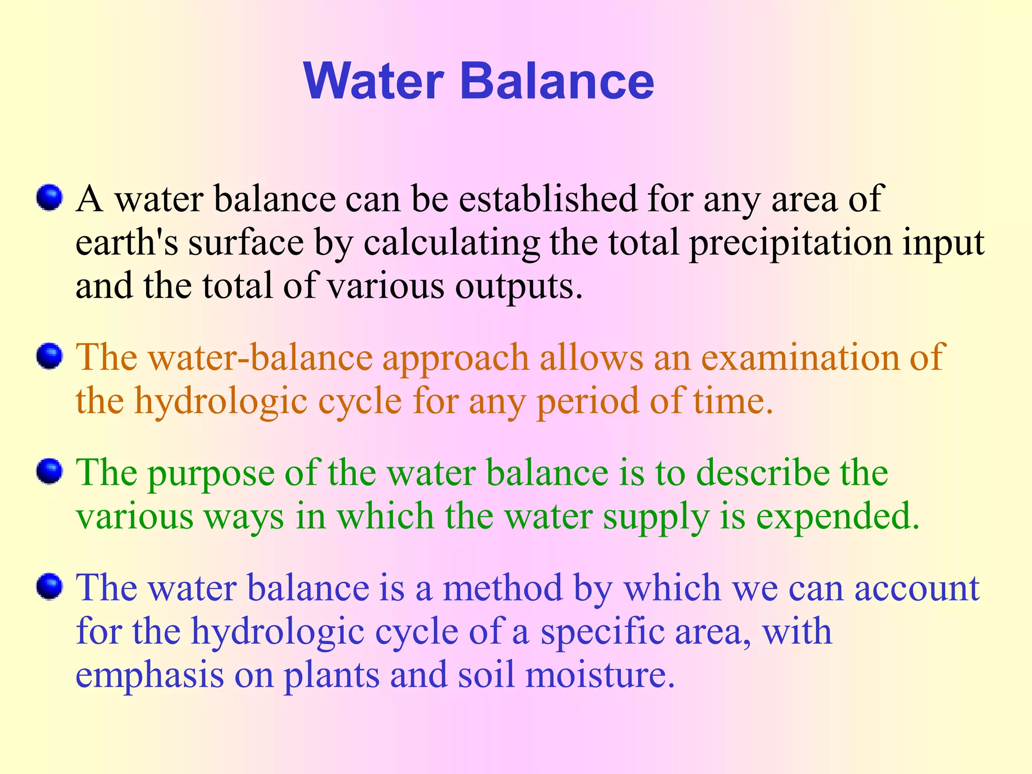 Water Balance Analysis | PDF