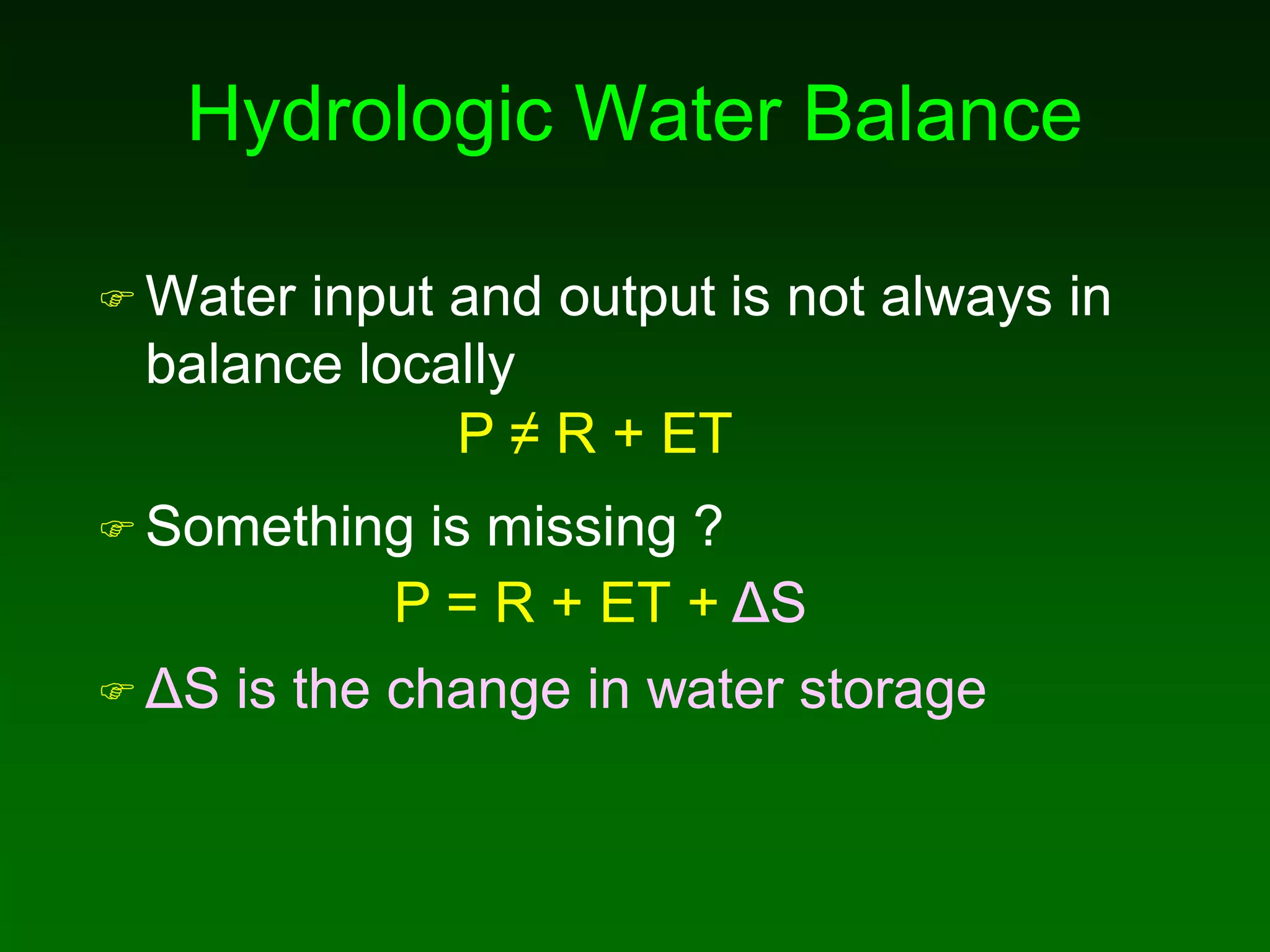 Water Balance Analysis | PDF